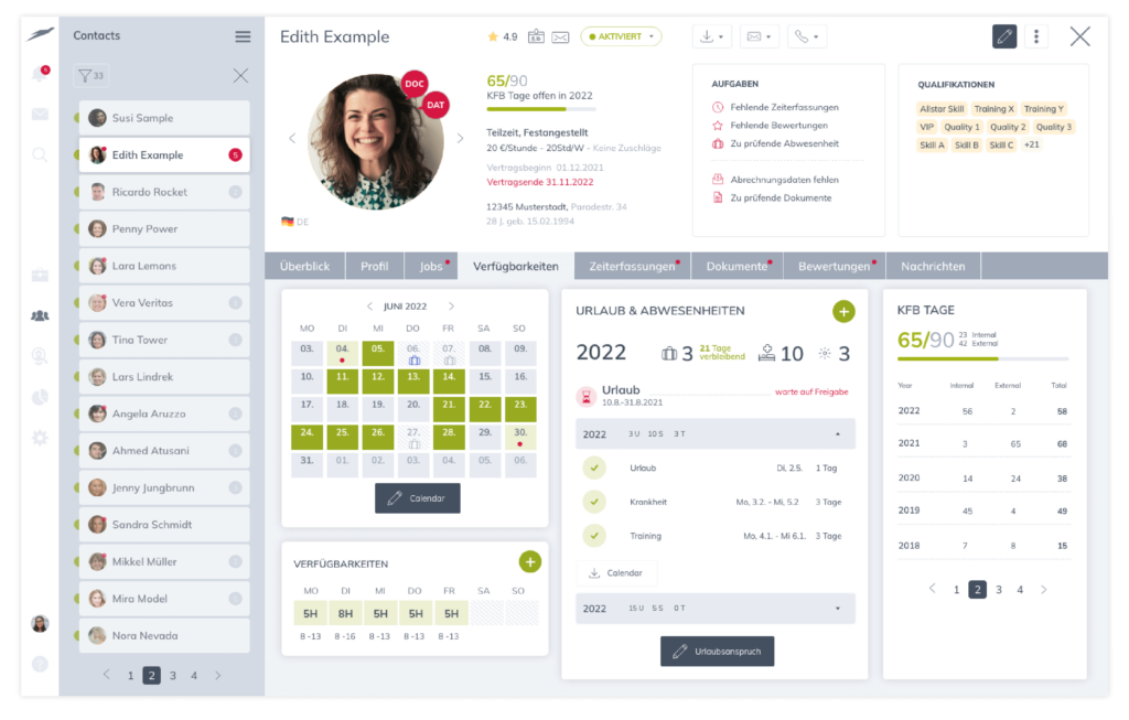 Dokumente Ihrer Mitarbeiter im Überblick • Teamhero Software